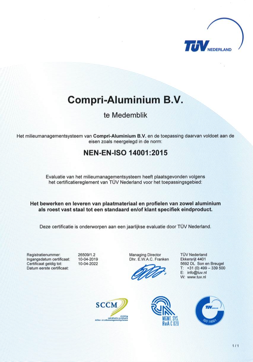Compri Aluminium - Aluminium voor dak, gevel en solar
